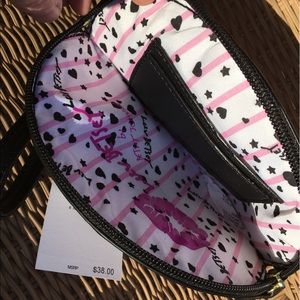 Betsey Johnson | Bags | Goofy Striped Dog Face Coin Purse Wristlet ...